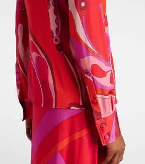 Emilio Pucci Orchidee Satin Jersey Shirt
