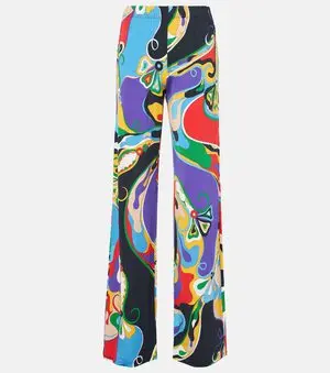 Emilio Pucci Orchidee Printed Straight Pants
