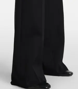 Valentino Garavani Grisaille Virgin Wool Straight Pants