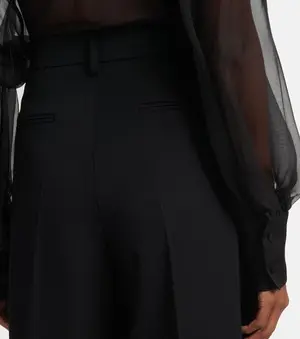 Valentino Garavani Grisaille Virgin Wool Straight Pants