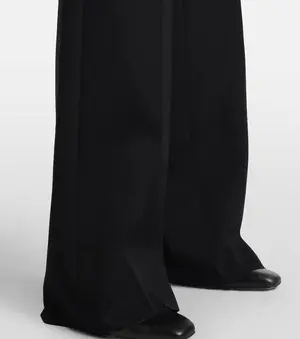 Valentino Garavani Grisaille Virgin Wool Straight Pants - Black