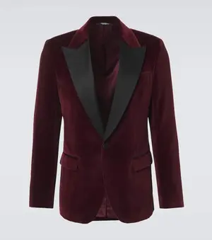 Dolce & Gabbana Cotton-blend Velvet Tuxedo Jacket