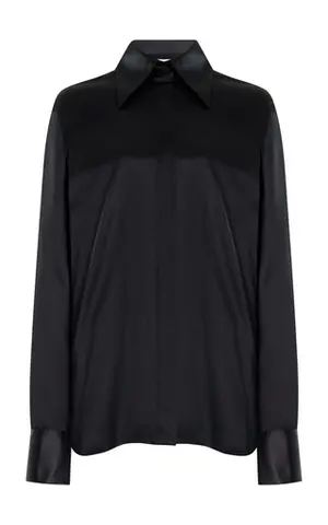 Lafayette 148 New York Silk Charmeuse Shirt