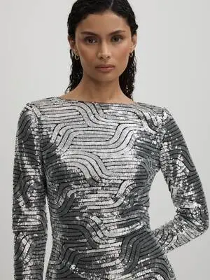 Halston Tala Sequined Mini Dress