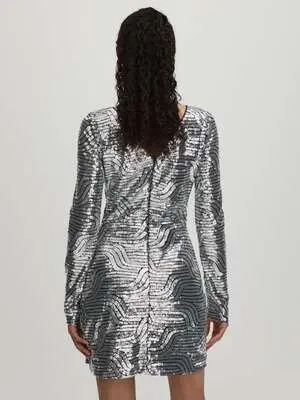 Halston Tala Sequined Mini Dress