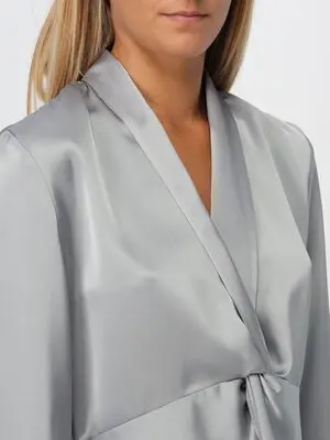 HANITA Long Sleeve Knot Detailed Shirt