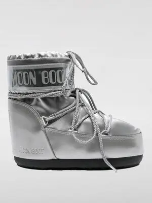 Moon Boot Lace-up Boots - Silver