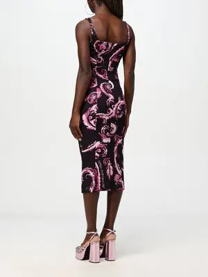 Versace Printed Sleeveless Midi Dress