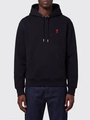 AMI Paris Sweatshirt With Embroidered Logo - Black