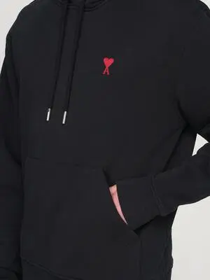 AMI Paris Sweatshirt With Embroidered Logo - Black