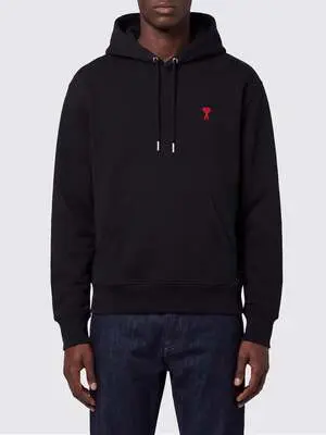 AMI Paris Sweatshirt With Embroidered Logo - Black