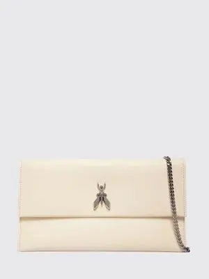 Patrizia Pepe Metal Chain Clutch - White