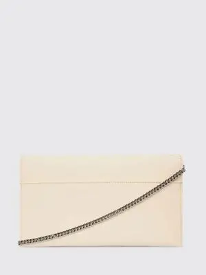 Patrizia Pepe Metal Chain Clutch - White
