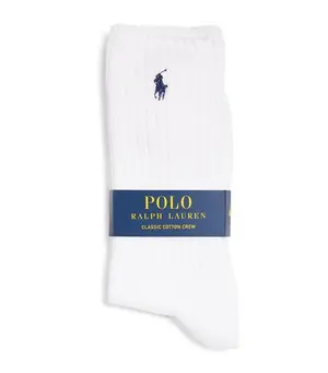 Polo Ralph Lauren Cotton-blend Crew Socks - White