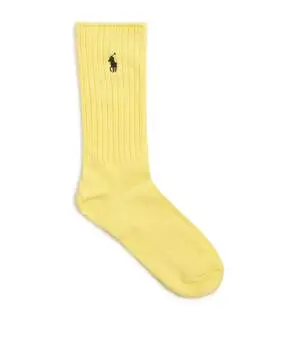 Polo Ralph Lauren Cotton-Blend Crew Socks Yellow