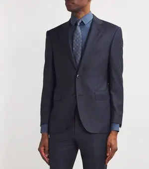 Giorgio Armani Silk Monogram Jacquard Neck Tie