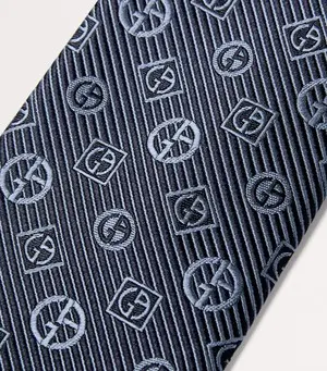 Giorgio Armani Silk Monogram Jacquard Neck Tie