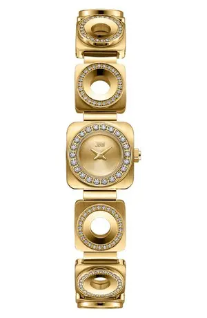 JBW Chasm Crystal Bracelet Watch - 18k Gold