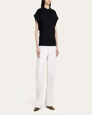 Bottega Veneta Short Sleeve Wool Sweater