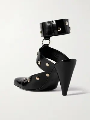 Chloé Jade Studded Patent-leather Pumps