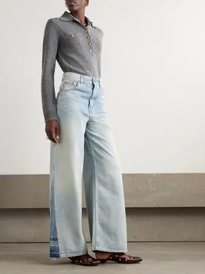 Chloé Embellished Wool And Cashmere-blend Polo Sweater