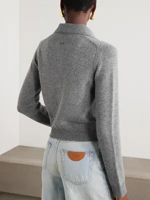 Chloé Embellished Wool And Cashmere-blend Polo Sweater
