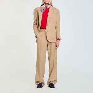Sandro Slim-fit Suit Jacket - Sand