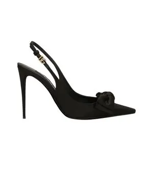 Dolce & Gabbana Satin Slingbacks With Bow Detail
