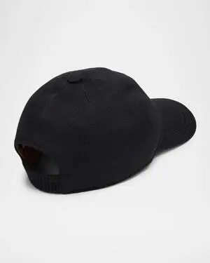 Zegna Oasi Cashmere And Wool Baseball Cap - Blk Sld