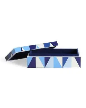 Jonathan Adler Small Sorrento Box - Blue/white