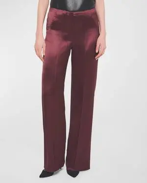 AS By DF AS By DF Collins Satin Trousers - Decadent Wine