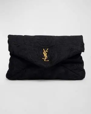 Saint Laurent Saint Laurent Large YSL Envelope Pouch - Nero