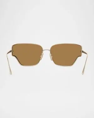 Loewe Signature Metal And Nylon Sunglasses - Gold/brown