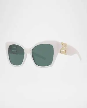 Givenchy Givenchy 4G Liquid Square Sunglasses Whitegreen