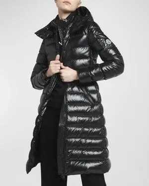 Moncler Moka Long Puffer Coat - Black