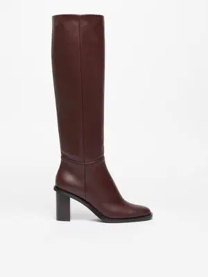 Max Mara High Leather Boots