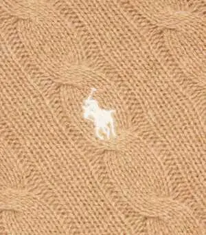 Polo Ralph Lauren Wool-cashmere Julianna Cable Knit Sweater - Beige