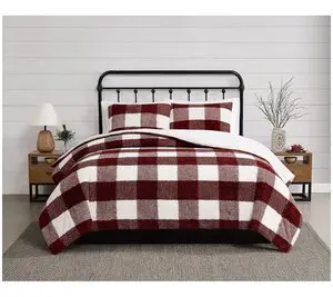 CANNON Cozy Buffalo Check Full/queen 3 Piece Co Forter Set - One-color