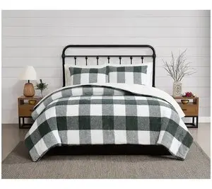 CANNON Cozy Buffalo Check King 3 Piece Comforte Set - One-color