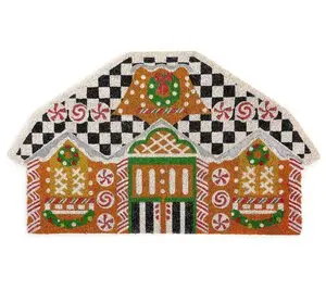 MACKENZIE-CHILDS Gingerbread House Shaped Entra Nce Mat
