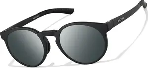 Zenni Sporty Round Full Rim Frame Glasses Black