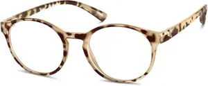 Zenni Sporty Round Full Rim Frame Glasses - Tortoiseshell