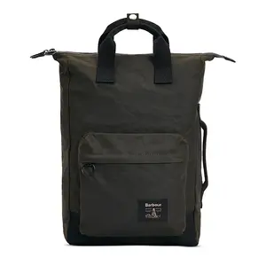 Barbour Field Waxed Backpack - Olive/black