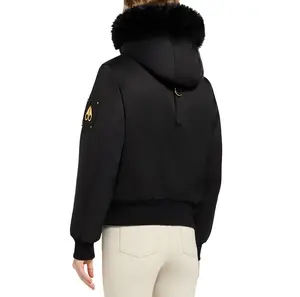 Moose Knuckles Debbie Reversible Bomber Jacket - Black