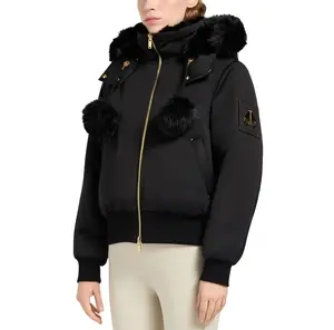 Moose Knuckles Debbie Reversible Bomber Jacket - Black