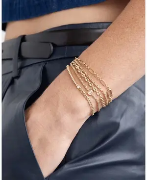 Zoe Chicco 14k Yellow Puff Mariner Link Bracelet - Gold
