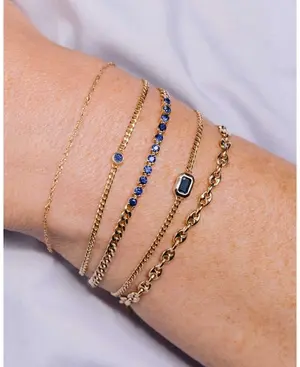Zoe Chicco 14k Yellow Puff Mariner Link Bracelet - Gold