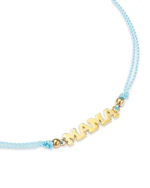 Zoe Chicco 14k Yellow Gold Mama Turquoise Bolo Bracelet