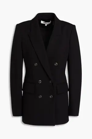 Diane Von Furstenberg Maira Double-breasted Jersey Blazer - Black
