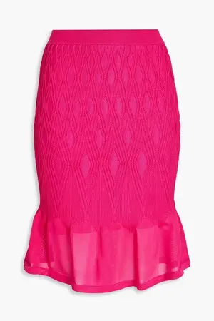 Diane Von Furstenberg Ava Fluted Knitted Skirt
